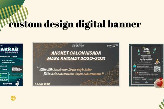 Saya akan membuatkan banner online dengan bagus