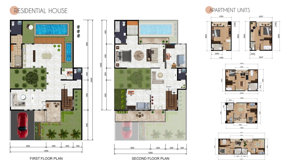 Floor Plan (Denah) - Rendering