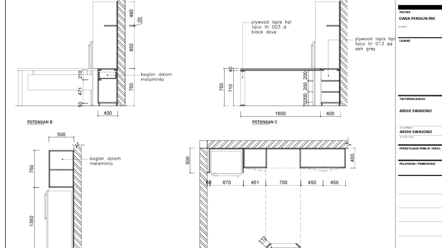 CAD Drawing furniture, 1 hari jadi