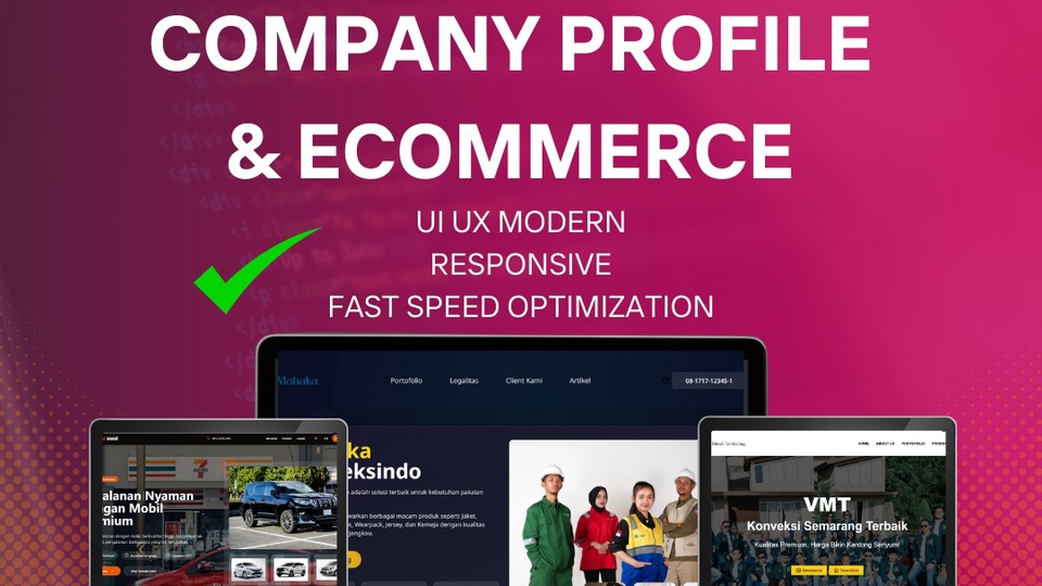 Pembuatan Website Company Profile, eCommerce, Sosmed & Custom Website ...