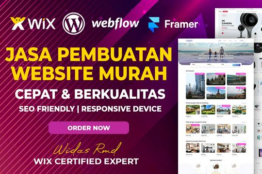 Pembuatan Website Wix Studio, Wordpress, Webflow, Framer | SEO Friendly