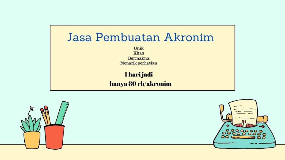 Jasa Pembuatan Akronim/Singkatan untuk Nama Inovasi dan Kegiatan