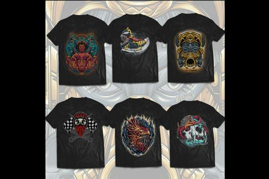 Jasa design T-shirt untuk brand, merch band dan lainnya