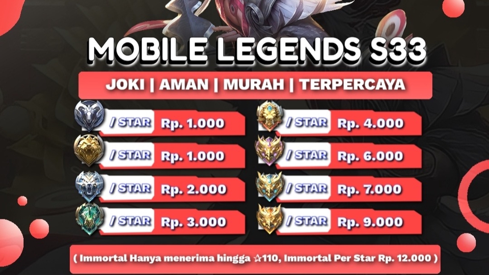 Joki Mobile Legend Untuk Tier