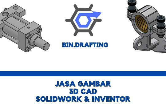 Jasa Desain Teknik 3D SolidWorks & Inventor