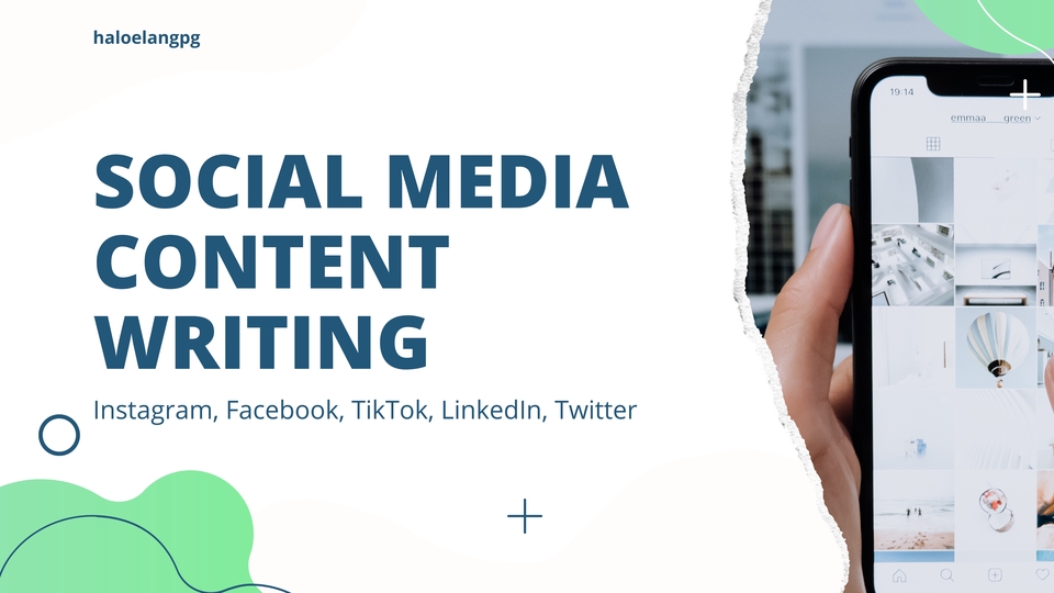 Social Media Content Writing, Instagram Copywriting, TikTok Copywriting
