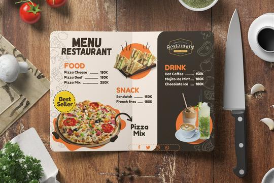 Desain Menu Makanan, Menarik dan Pengiriman Cepat