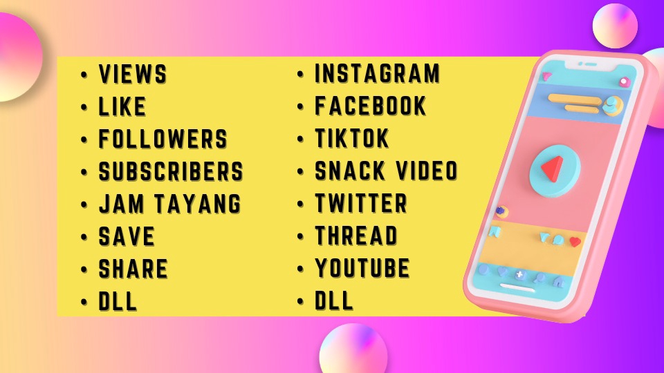 FOLLOWERS INSTAGRAM, FACEBOOK, TIKTOK, YOUTUBE, TWITTER, SNACK VIDEO ...