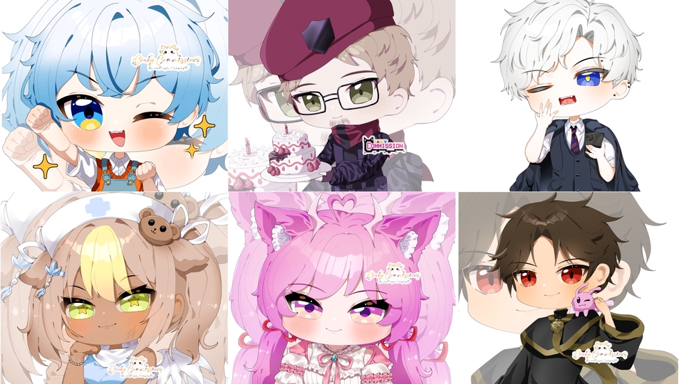 Jasa gambar chibi art style anime