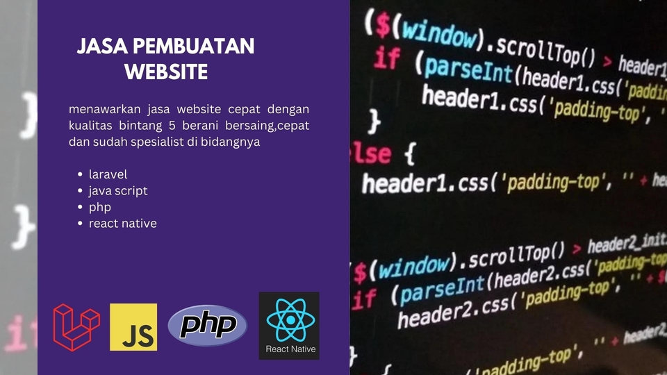 "Solusi Website Progresif: Pembangunan Website Laravel & JavaScript yang Berkualitas Tinggi"