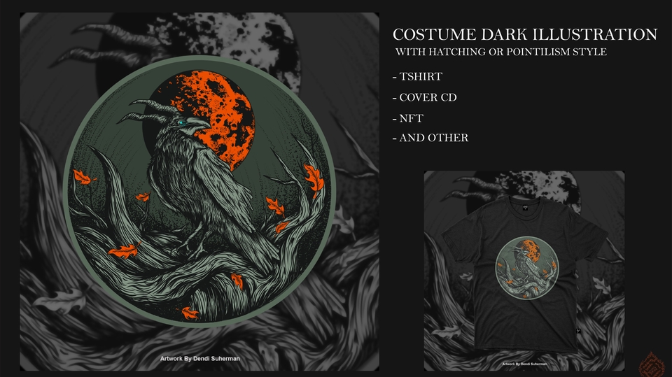 I WILL DRAW DARK ART ILLUSTRATION