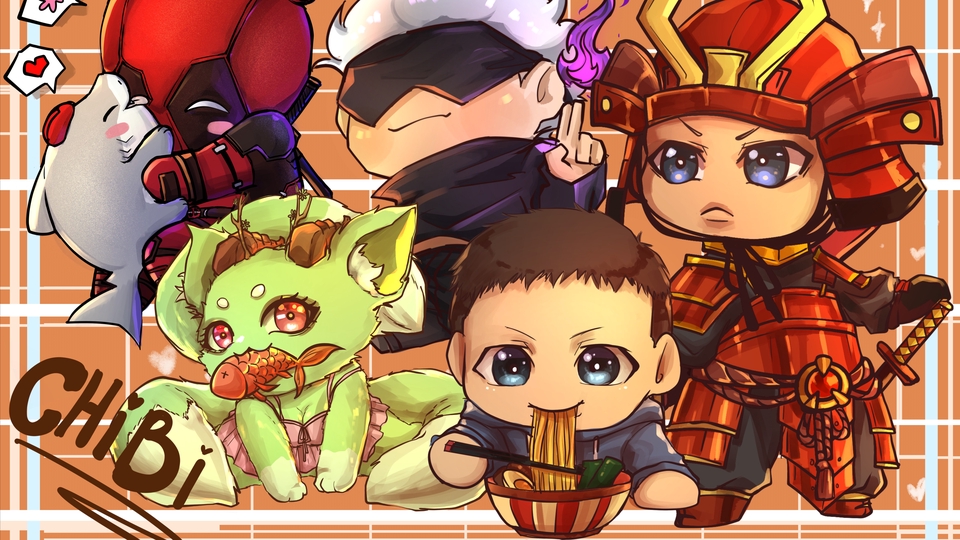 Custom ilustrasi Karakter Chibi