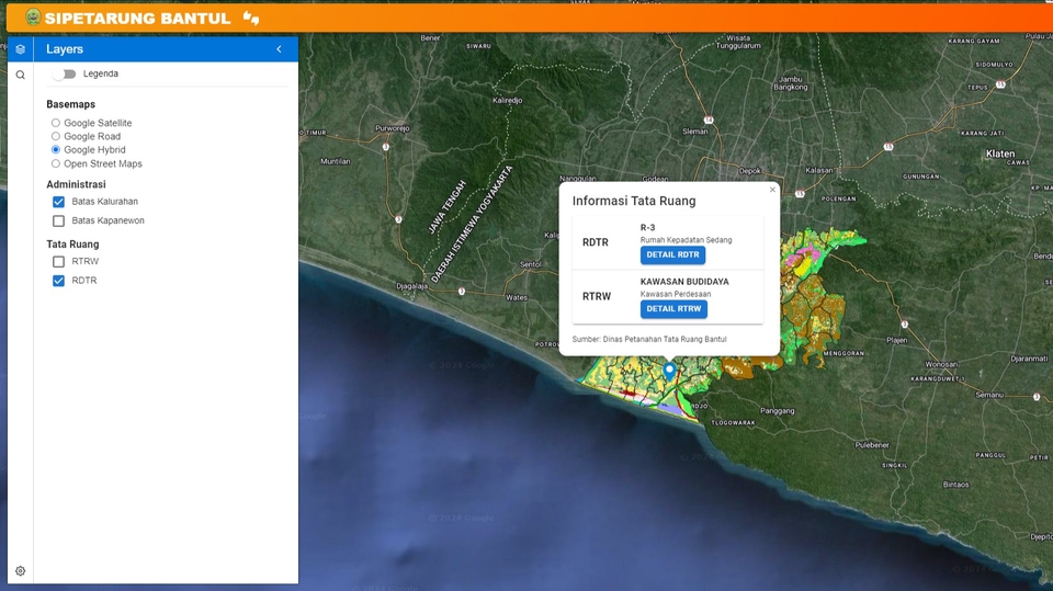 webmaps berupa tampilan data peta di dalam web