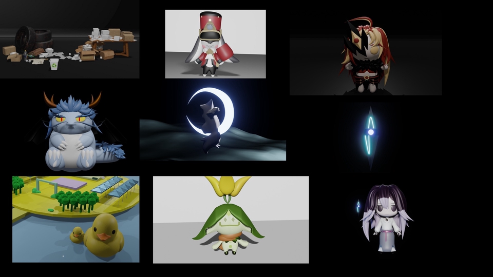 ทำโมเดล 3D ตัวละคร chibi style