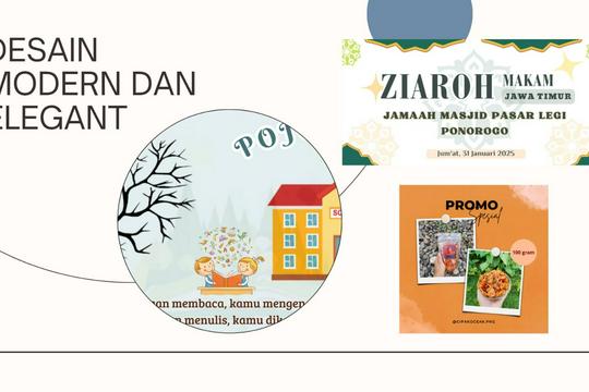 Desain Banner Modern, Simple, dan Informatif