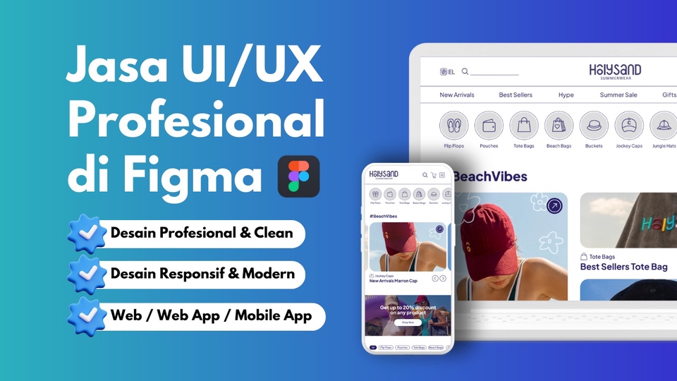 Desain UI/UX Profesional untuk Web/Webapp/Aplikasi dengan Figma