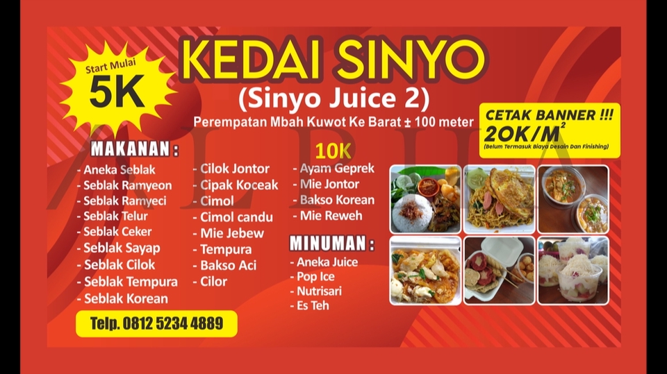 PRO!!! DESAIN BANNER & BROSUR 1 HARI JADI, BISA LANGSUNG CETAK!!!