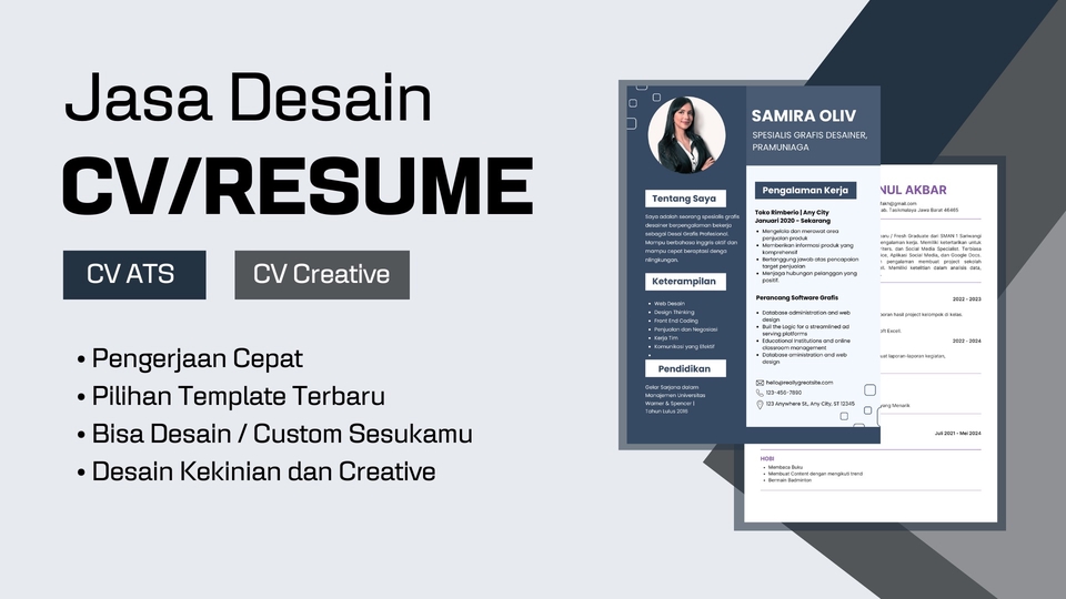 Pembuatan CV (CV Kreatif dan ATS) | Resume Profesional