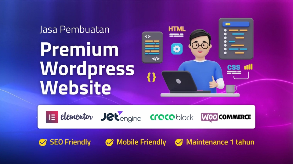 Jasa Pembuatan WordPress Website dengan Elementor Pro, Woocomerce ...