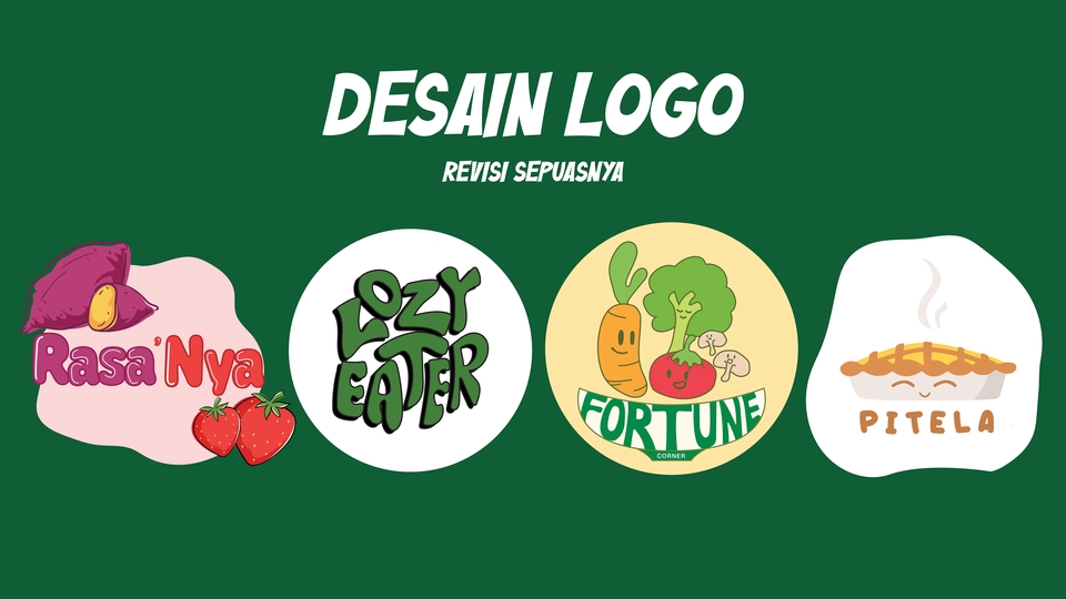 Desain logo simpel dan cute untuk kafe, restoran, toko online, dll