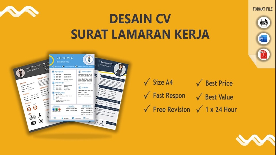 Jasa Pembuatan CV ATS Friendly/ Profesional/ Creative