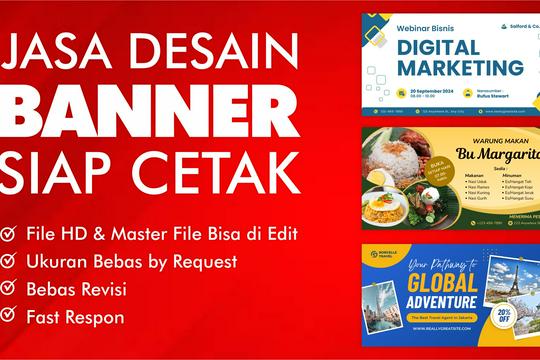 Desain Banner untuk berbagai Acara & Lainnya sesuai kebutuhan SIAP CETAK
