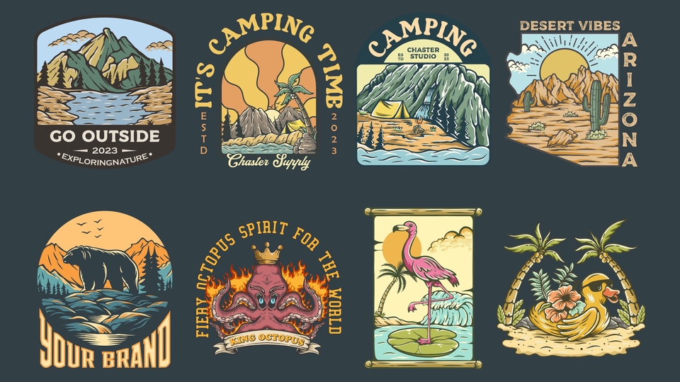 Custom Premium Vintage & Retro Design ( 100% Vector )