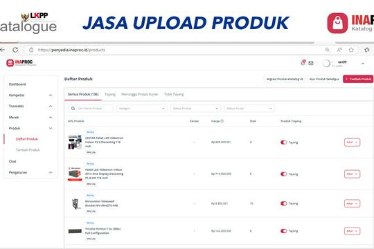 Jasa Penayangan Produk E-Katalog Versi 6 INAPROC