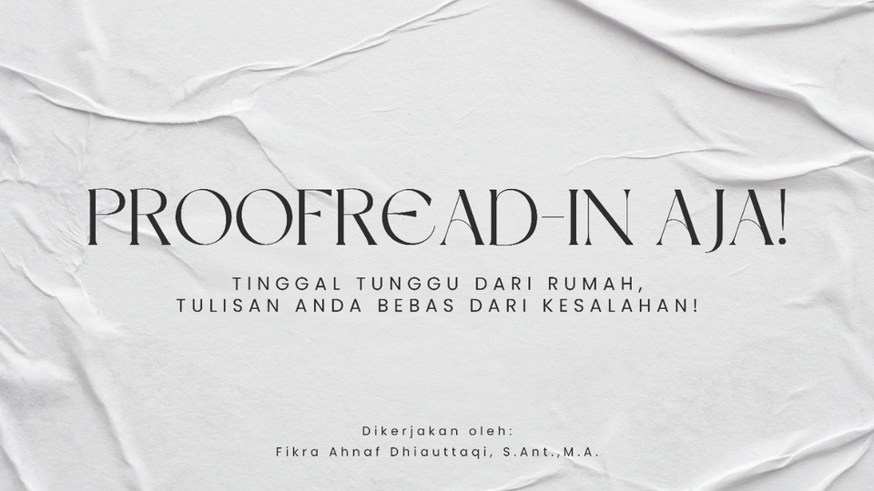 PROOFREAD-IN AJA! | Solusi Mudah Tulisan yang Akurat, Jelas, dan Bebas ...