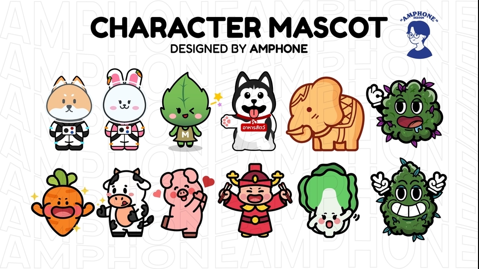 รับออกแบบ Character / Mascot / Logo Vector สไตล์ Flat มินิมอล ทันสมัย ...