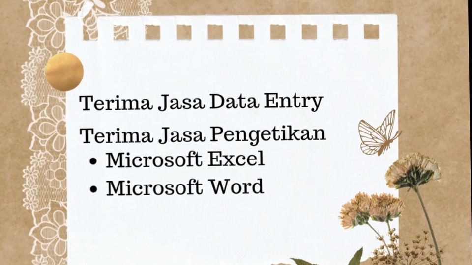 Data entri ( Microsoft excel & Microsoft Word )