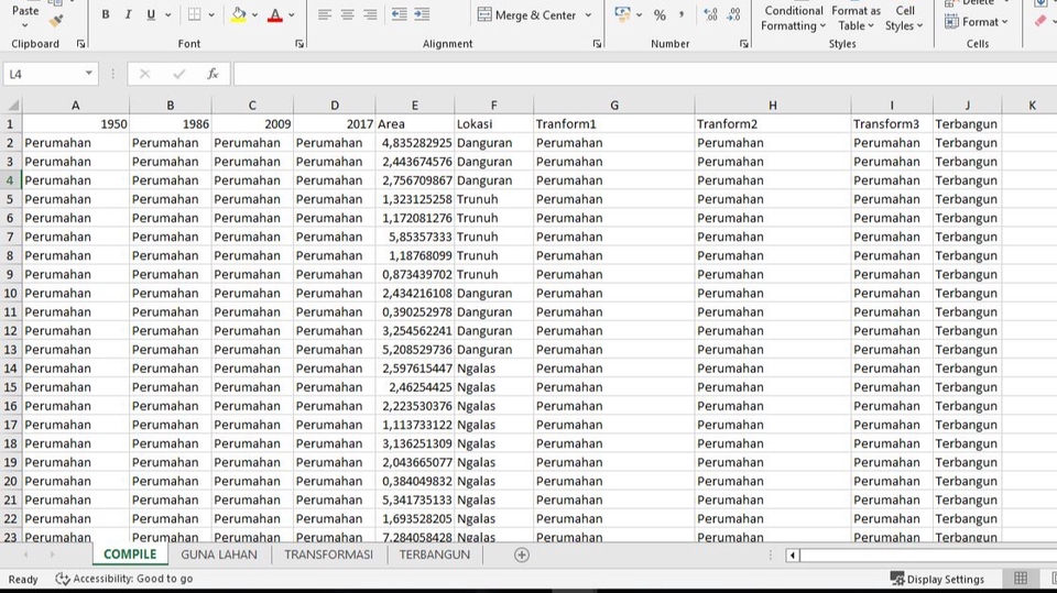 Entri data excel dan pembuatan formula