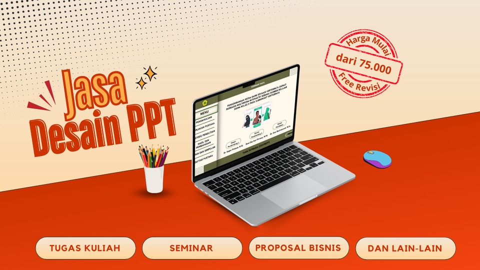 Jasa Pembuatan Presentation Power Point/PPT + Professional dan Interaktif