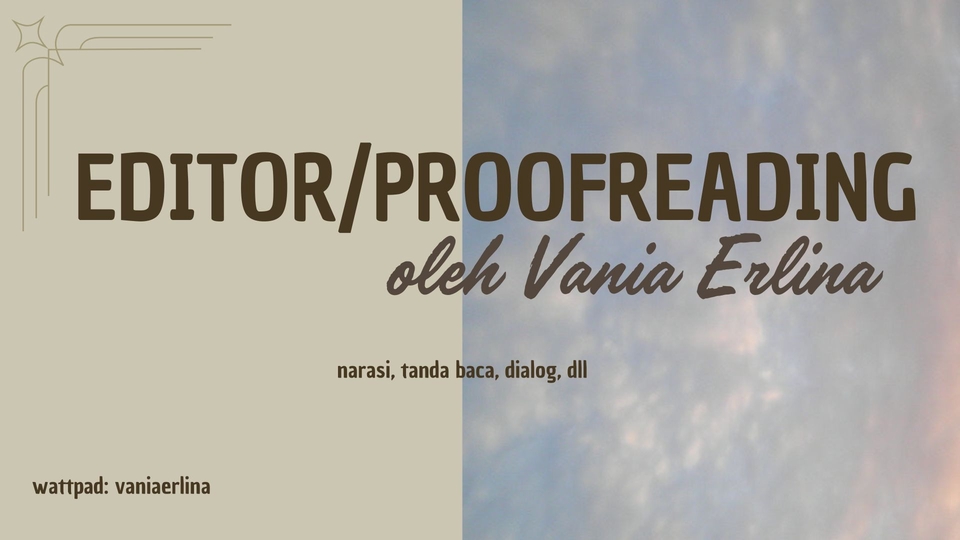 Jasa editor atau proofreading novel, cerpen, dan lainnya