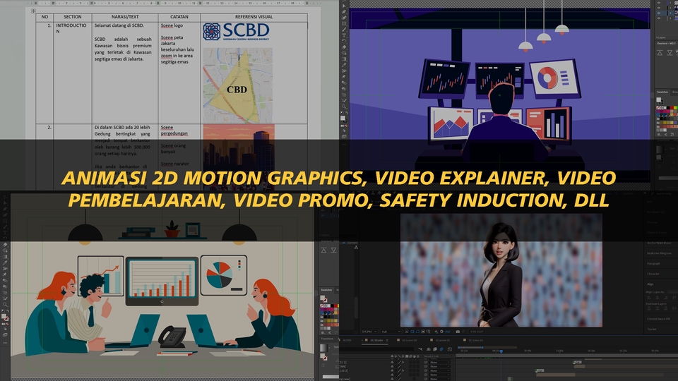Animasi 2D Motion Graphics, Video Explainer, Video Pembelajaran, Video Promo, Safety Induction, dll