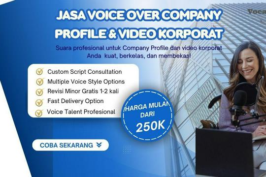 Jasa Voice Over untuk Company Profile & Video Korporat