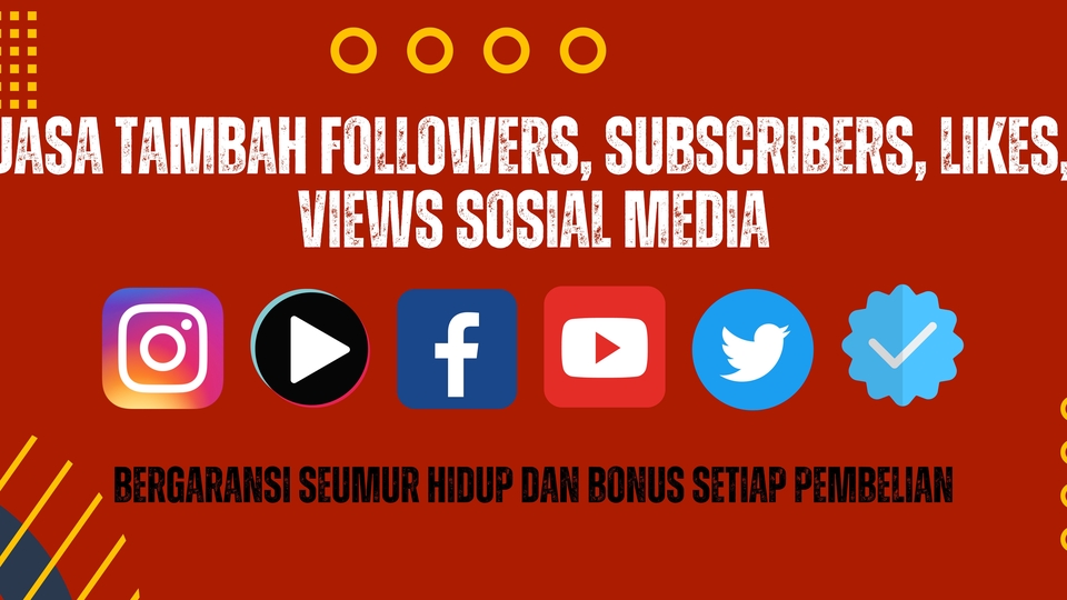 Youtube Subscribers Instagram Followers Tiktok Followers High Quality Garansi Lifetime NON DROP
