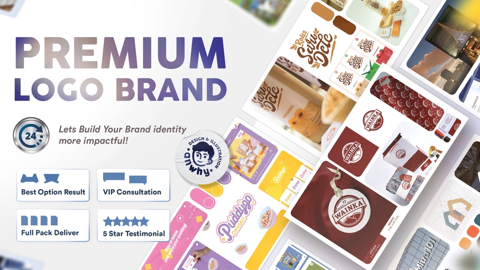 DESAIN PREMIUM BRAND LOGO F&B, STARTUP, SERVICE, & EVENT