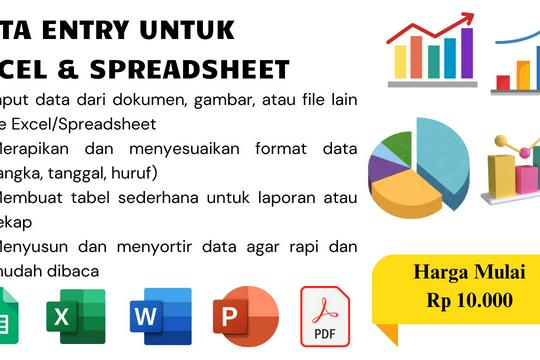Jasa Entry Data Akurat dan Rapi untuk Excel/Spreadsheet