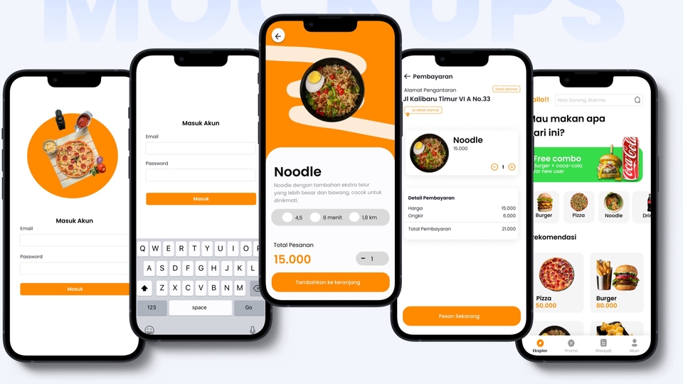 Figma UI/UX Deaign untuk mobile app, web dan landing page