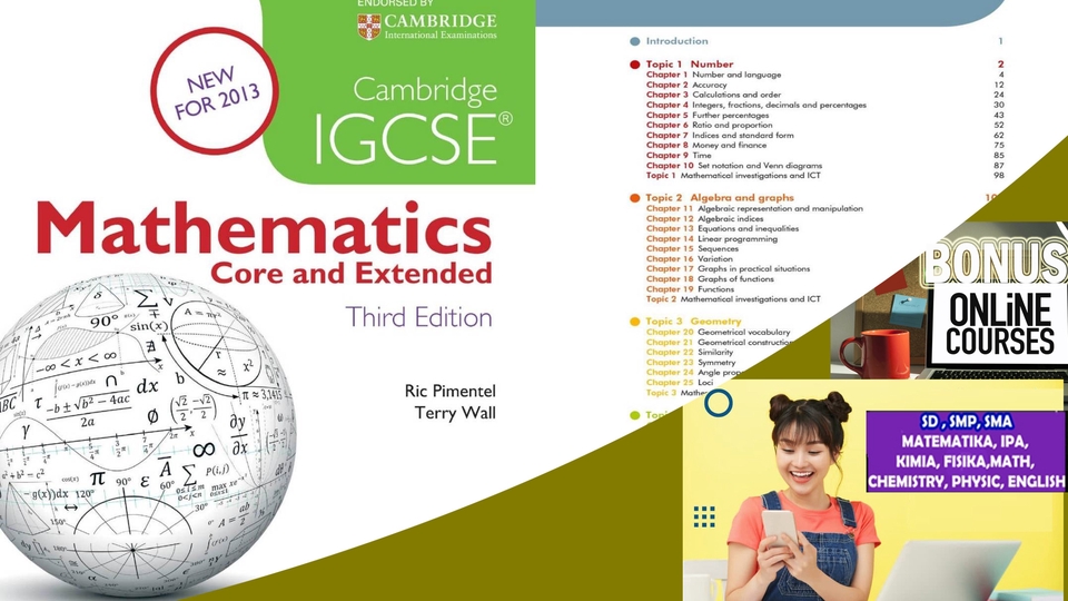 Les Online Cambridge Math, Chemistry SD SMP SMA