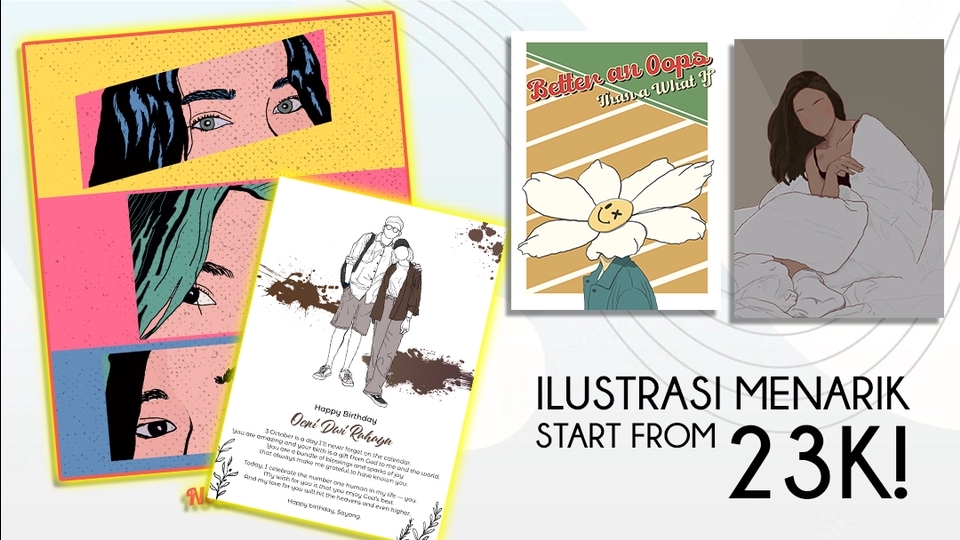 ILUSTRASI SIMPEL UNTUK HADIAH SPESIAL