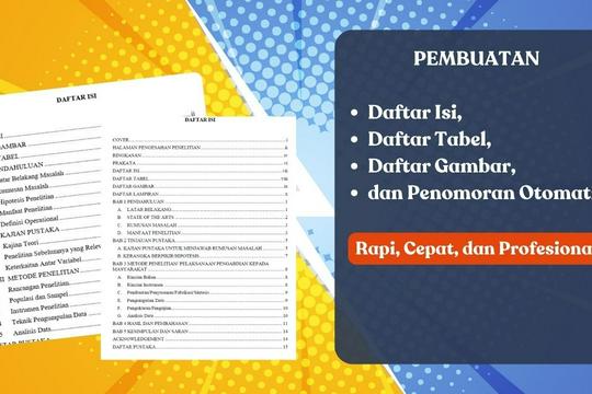 Pembuatan Daftar Isi, Tabel, Gambar, dan Penomoran Otomatis – Rapi ...