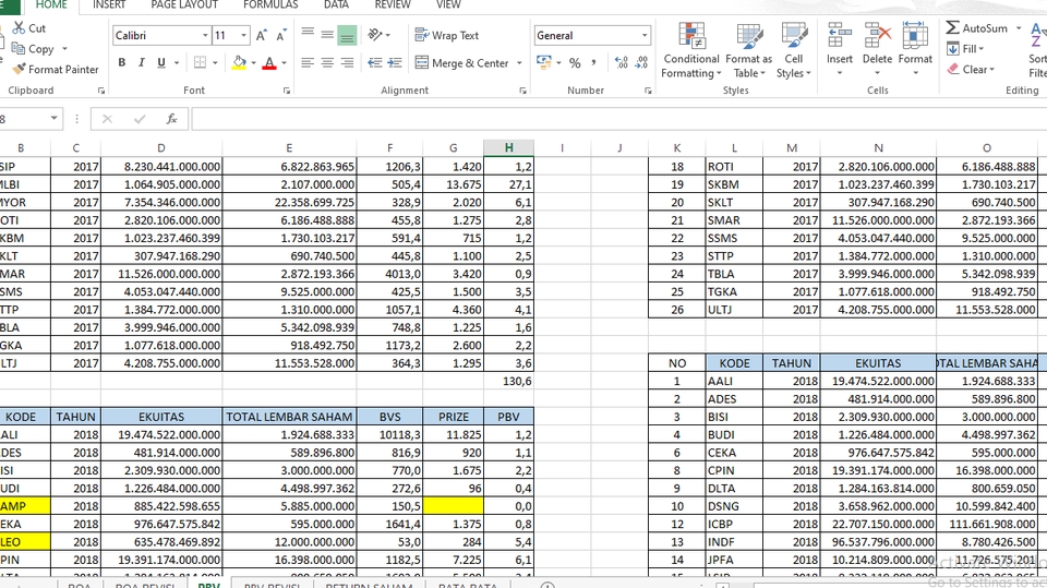 Entri Data / Input Data Exel