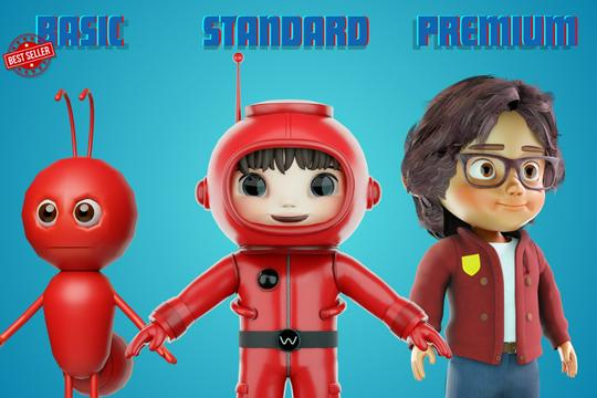 DESAIN 3D CHARACTER UNTUK GAME,ANIMASI,MASKOT, DLL