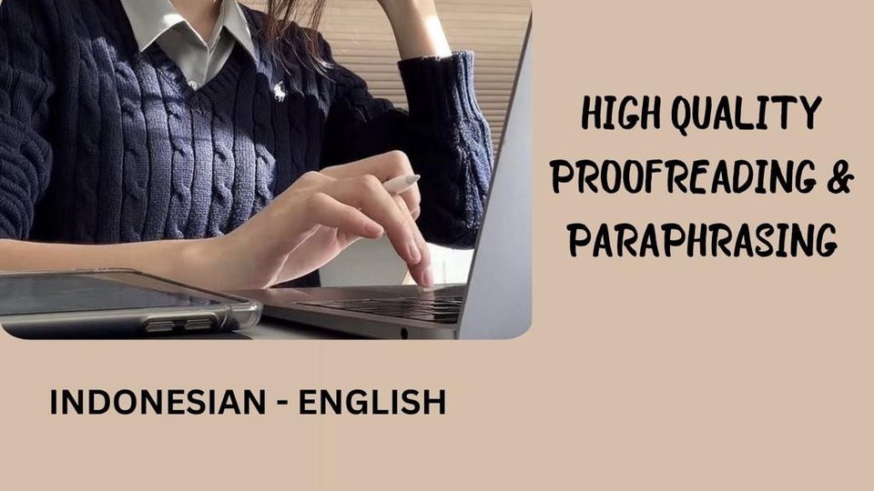High quality proofreading & paraphrase ( INA - ENG )