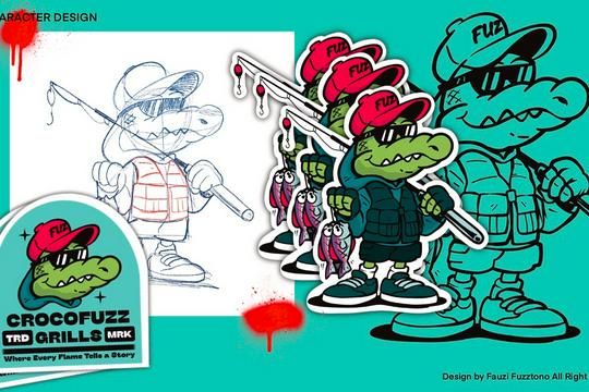 Desain Logo Cartoon Character Dan Mascot