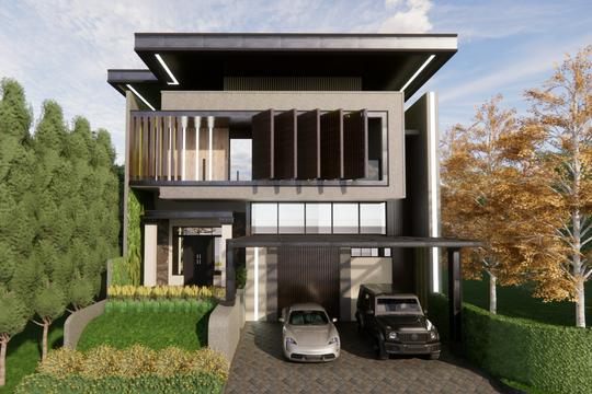 Desain 3D Perumahan Minimalis/Modern – SketchUp & Rendering