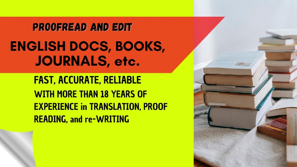 Accurate and professional Proofreading for any documents (English and ...