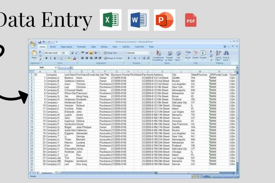 Data Entry, Copy Paste Data, Konversi File, Entry data, Excel, Word.